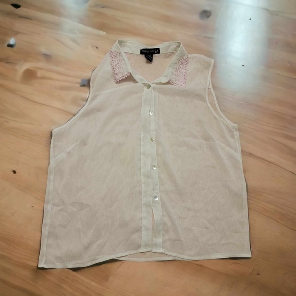 living doll | Tops | Sheer Living Doll Wednesday Addams Sleeveless Top ...